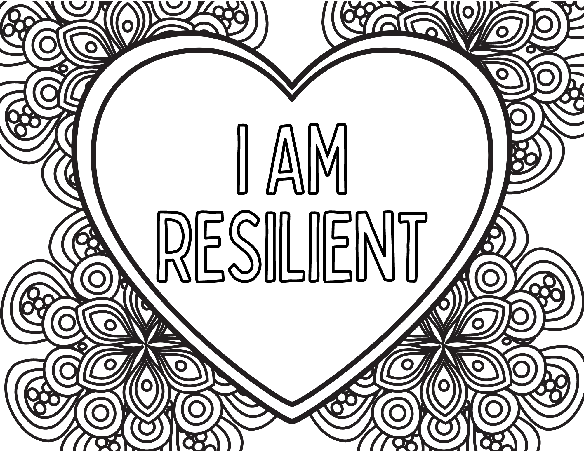 Free Positive Affirmation Coloring Pages: A Creative Path to Self-Love ...